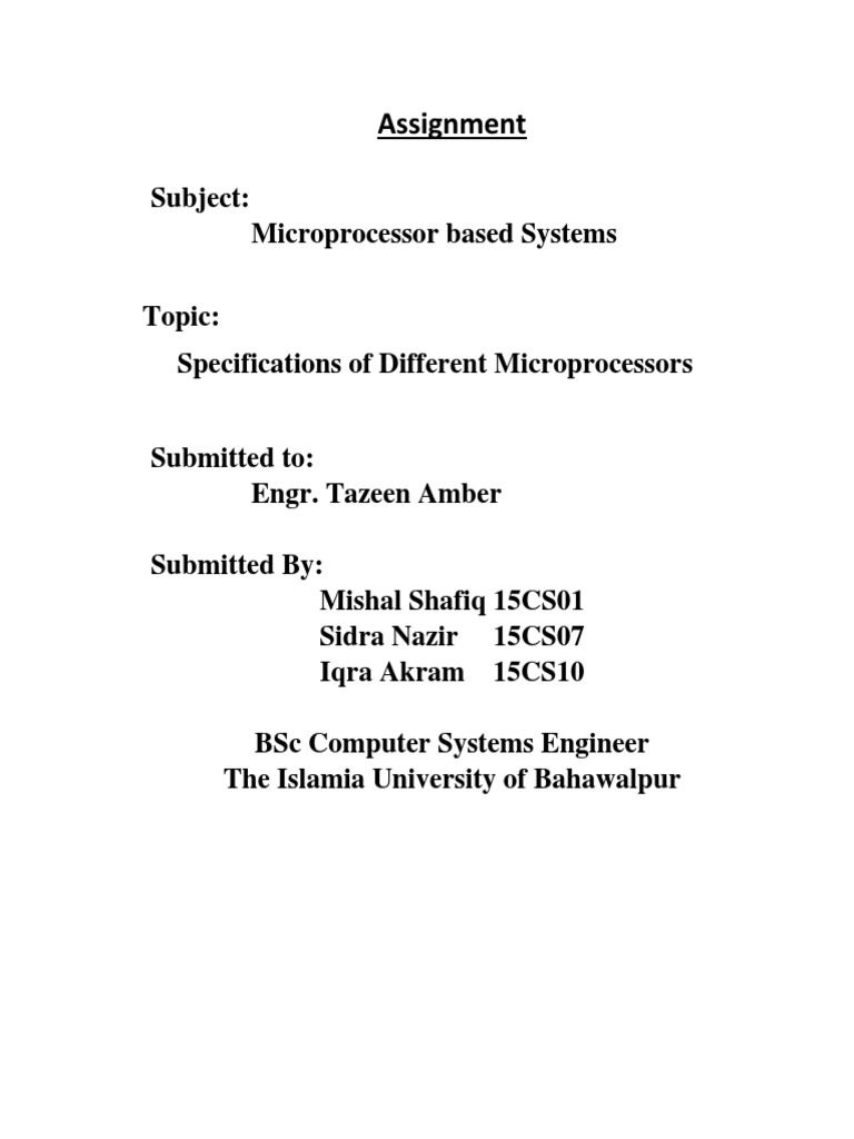 Microprocessor Pdf 64 Bit Computing Central Processing Unit