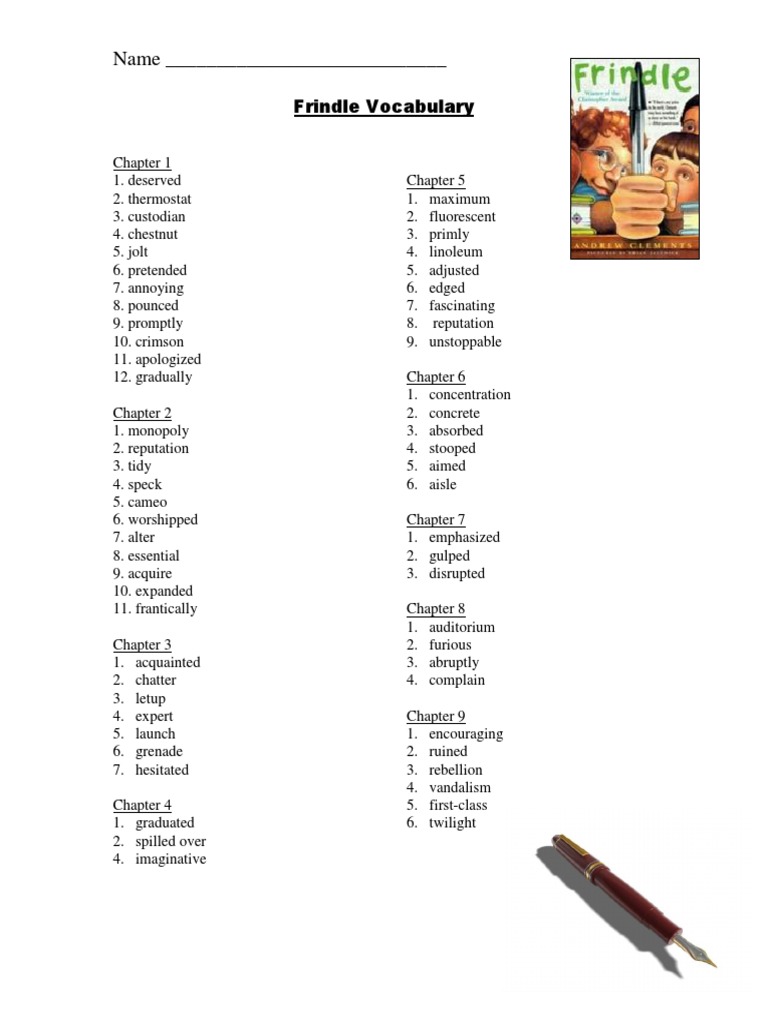 Frindle Vocab PDF | PDF | Business