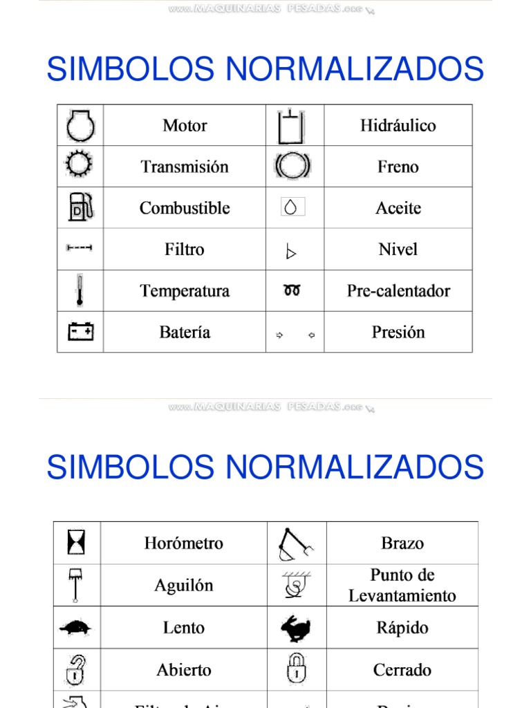 Símbolos Normalizados de Aceite y Filtros | PDF