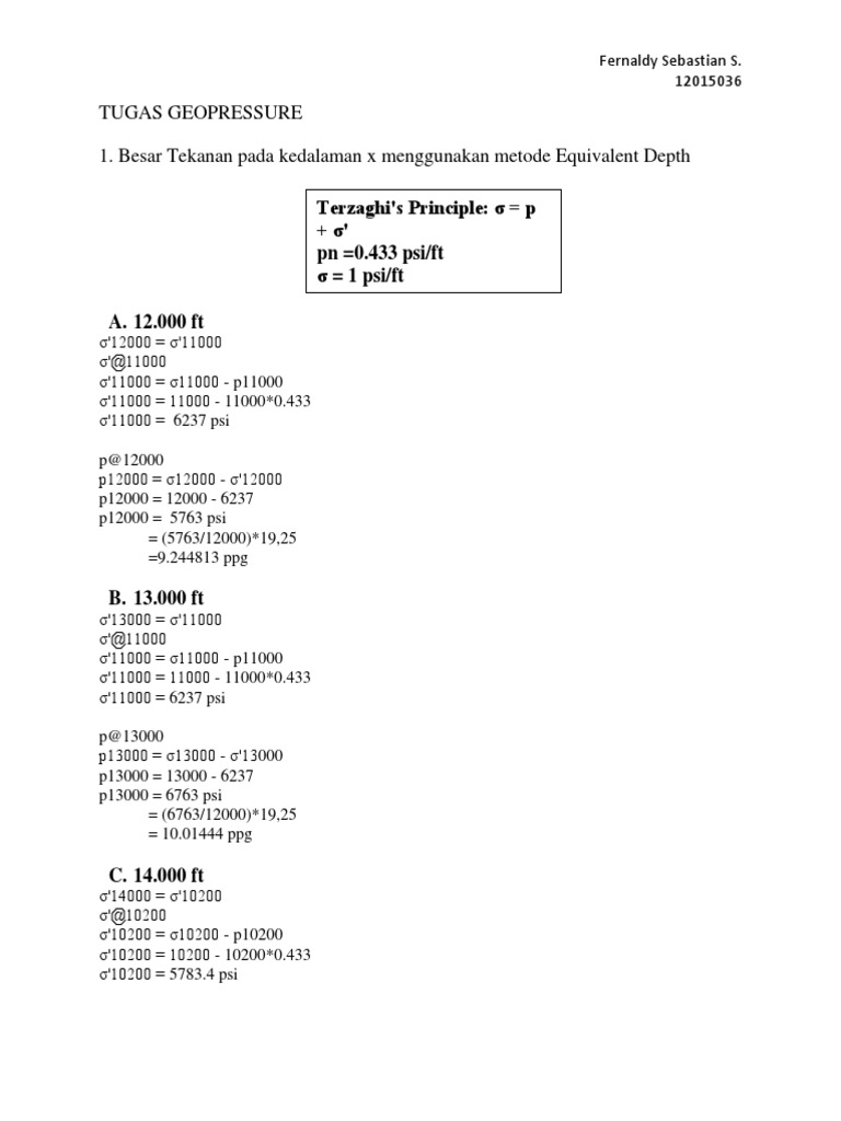 Geopressure Analysis at Depths | PDF | Vector Calculus | Rates