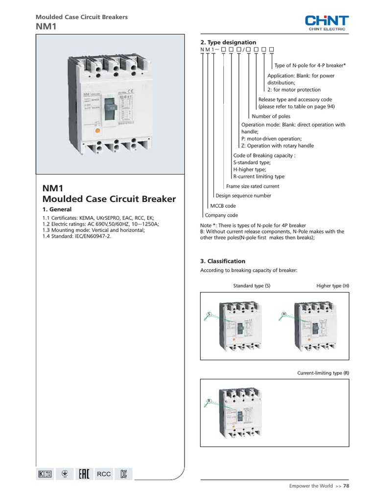 Manual Breaker 800 Amp Chint PDF | PDF | Electrical Connector | Celsius
