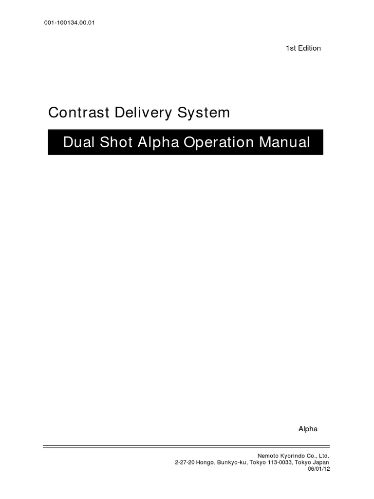 Nemoto User-Manual PDF | PDF | Syringe | Electrical Connector