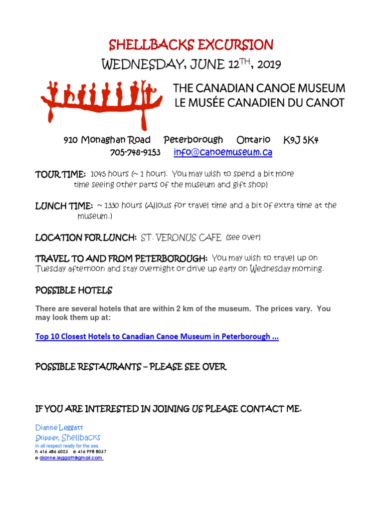 2019 06 12 Excursion Description | PDF