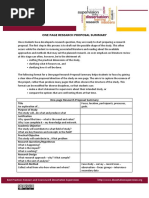 One-Page Research Proposal Guide | PDF