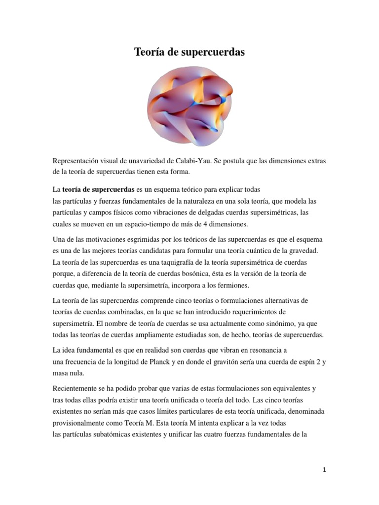 Teoría M | Descargar gratis PDF | Gravitación | Epistemología de la ciencia