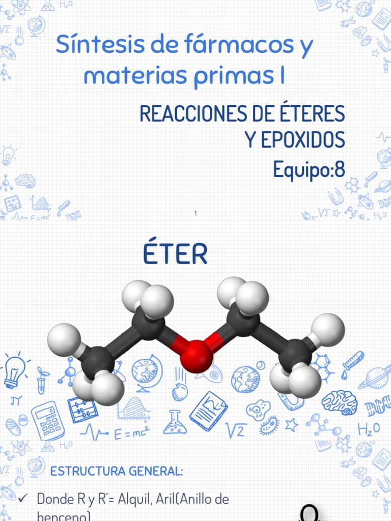 PRESENTACION DE Reacciones de Eteres y e | PDF | Éter | Tetrahidrofurano