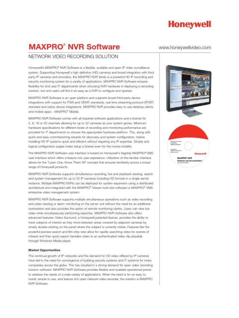 Maxpro NVR Software: Network Video Recording Solution | PDF | Mobile ...