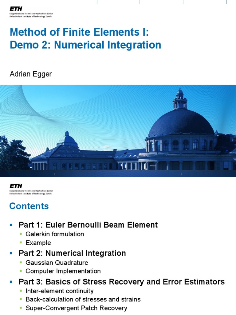 Numerical Integration PDF | PDF | Finite Element Method | Numerical Analysis