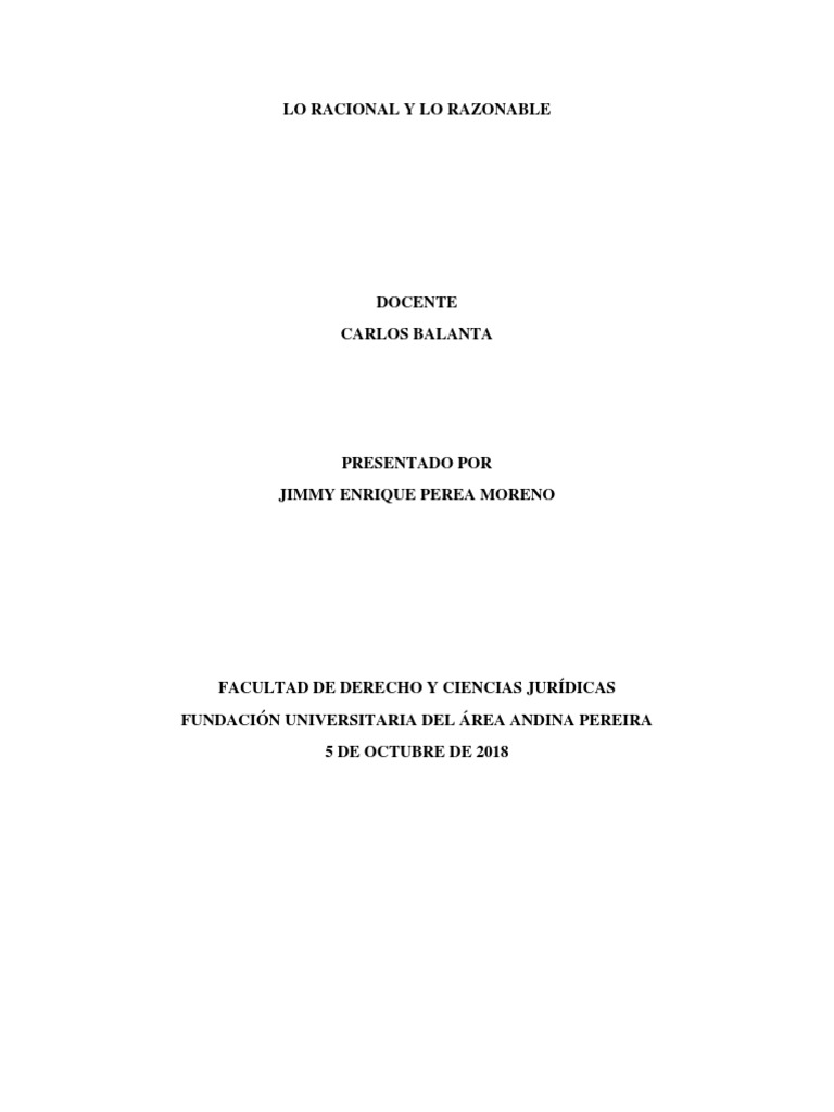 Racional vs. Razonable en Derecho | PDF | Racionalidad | Certeza