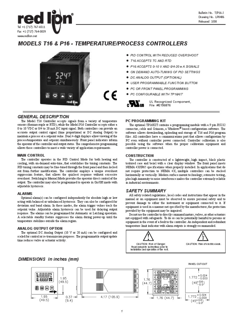 t16 Temperature Control | PDF | Electromagnetic Interference | Control ...