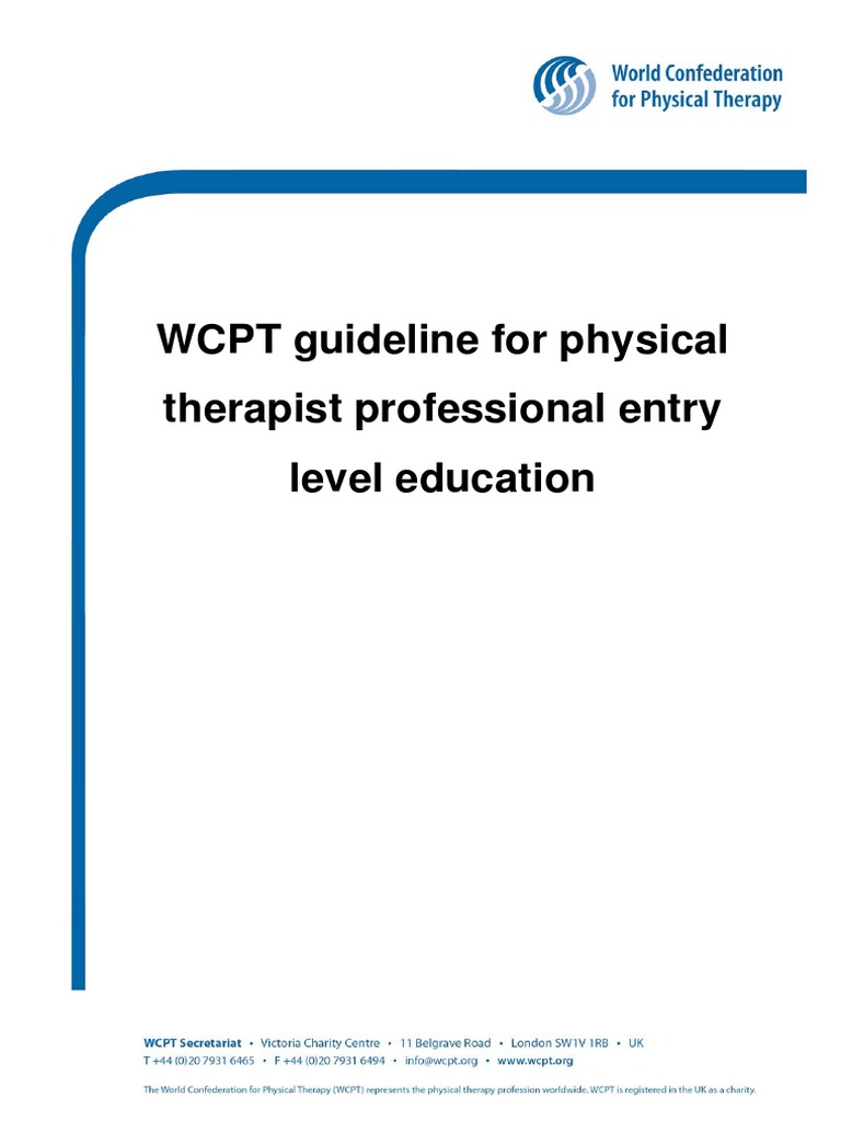 Guideline PTEducation Complete Phisioterapy | PDF | Physical Therapy ...