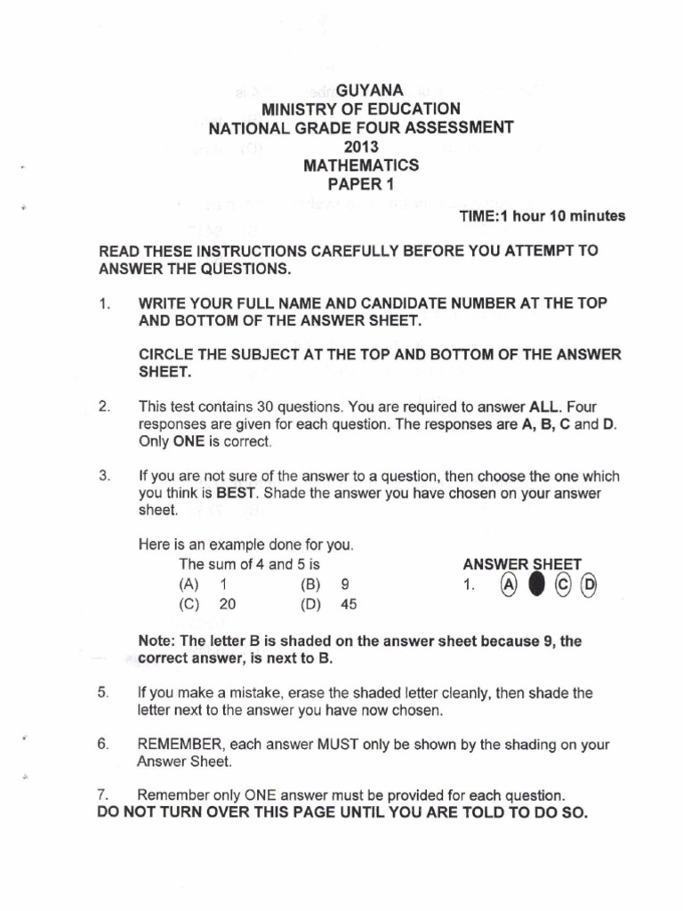 National Grade 4 Assessment - 2013 - Mathematics P1 PDF | PDF | Litre ...