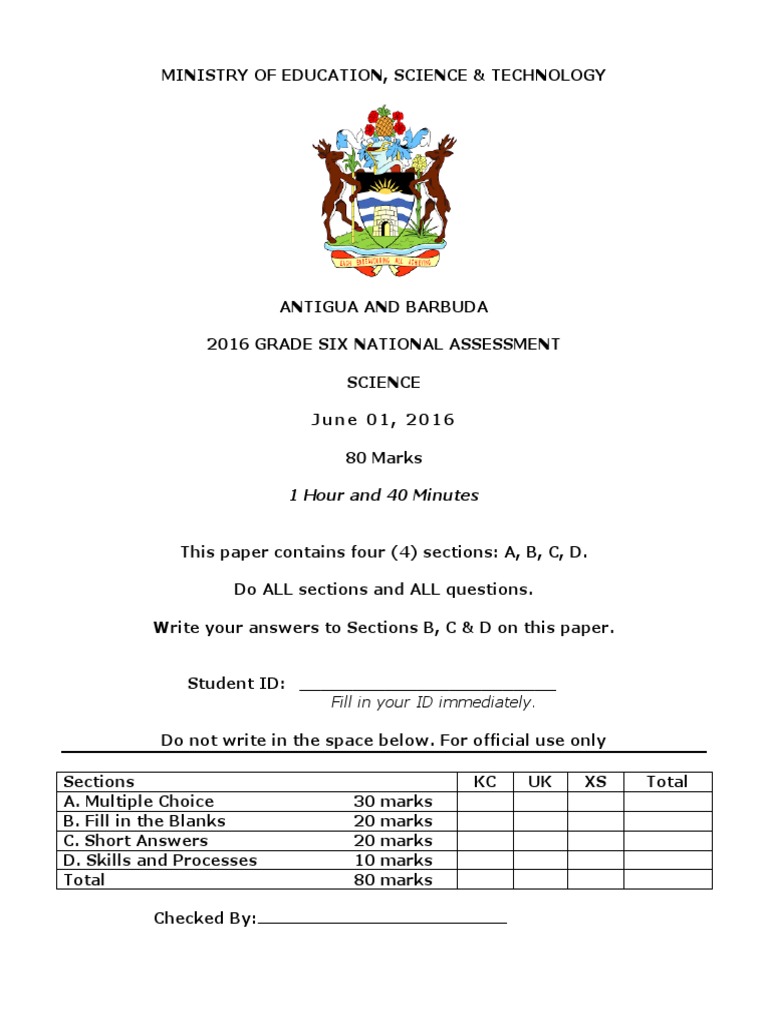 National Grade 4 Assessment - 2013 - Mathematics P1 | PDF | Multiple ...