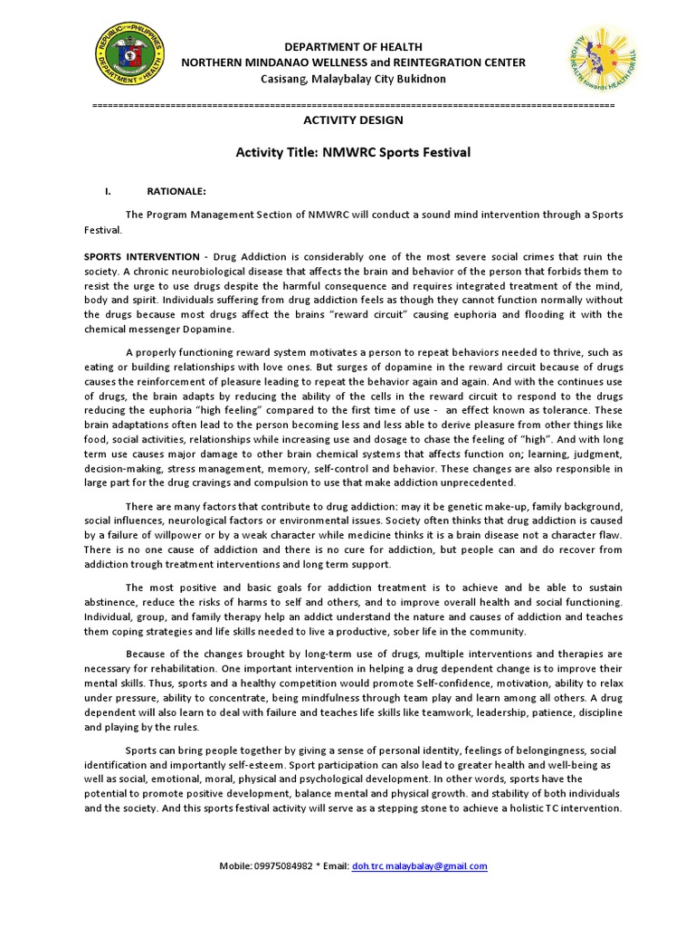 Sportsfest Activity Design VS. 2 | PDF | Reward System | Substance ...