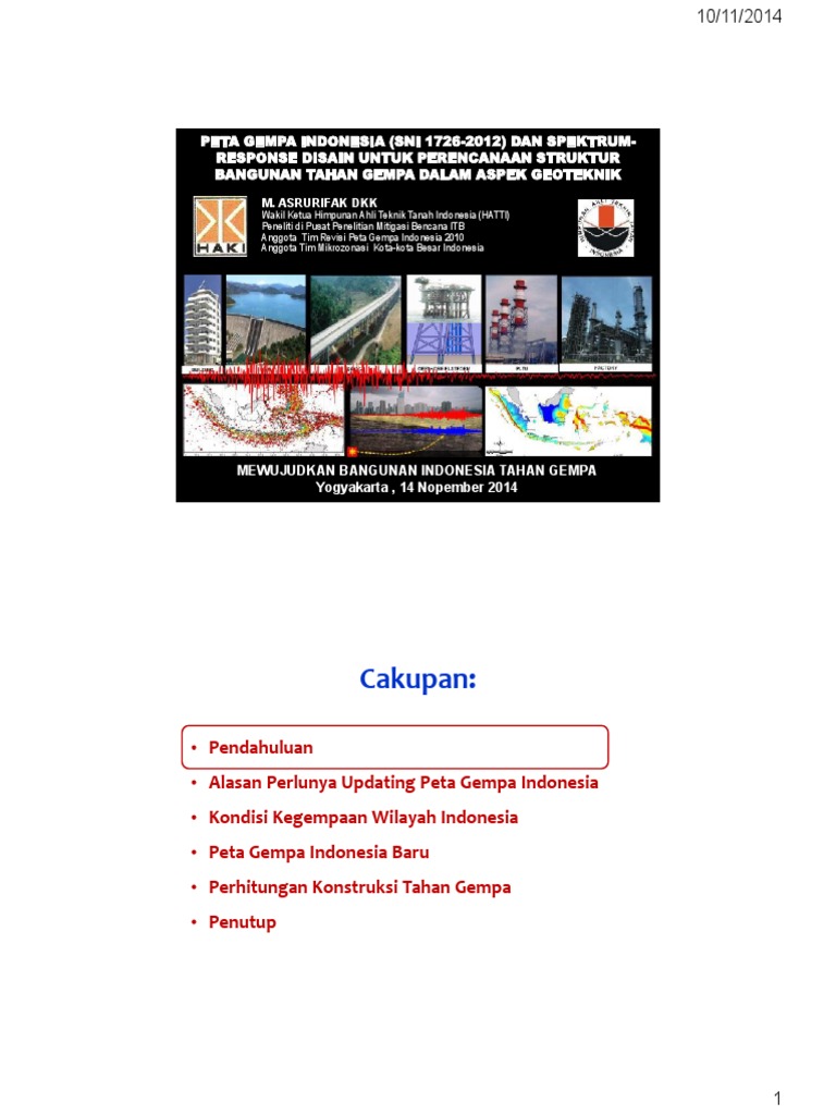 Asrurifak - Peta SNI Gempa 2012 PDF | PDF