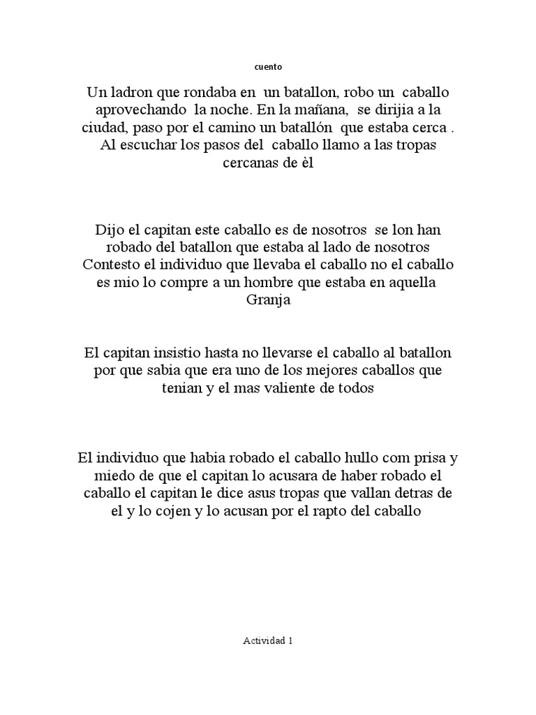 Cuento Del Ladron | PDF | Ocio