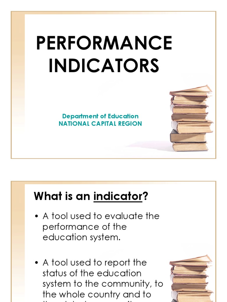 Performance Indicators: Department of Education National Capital Region ...
