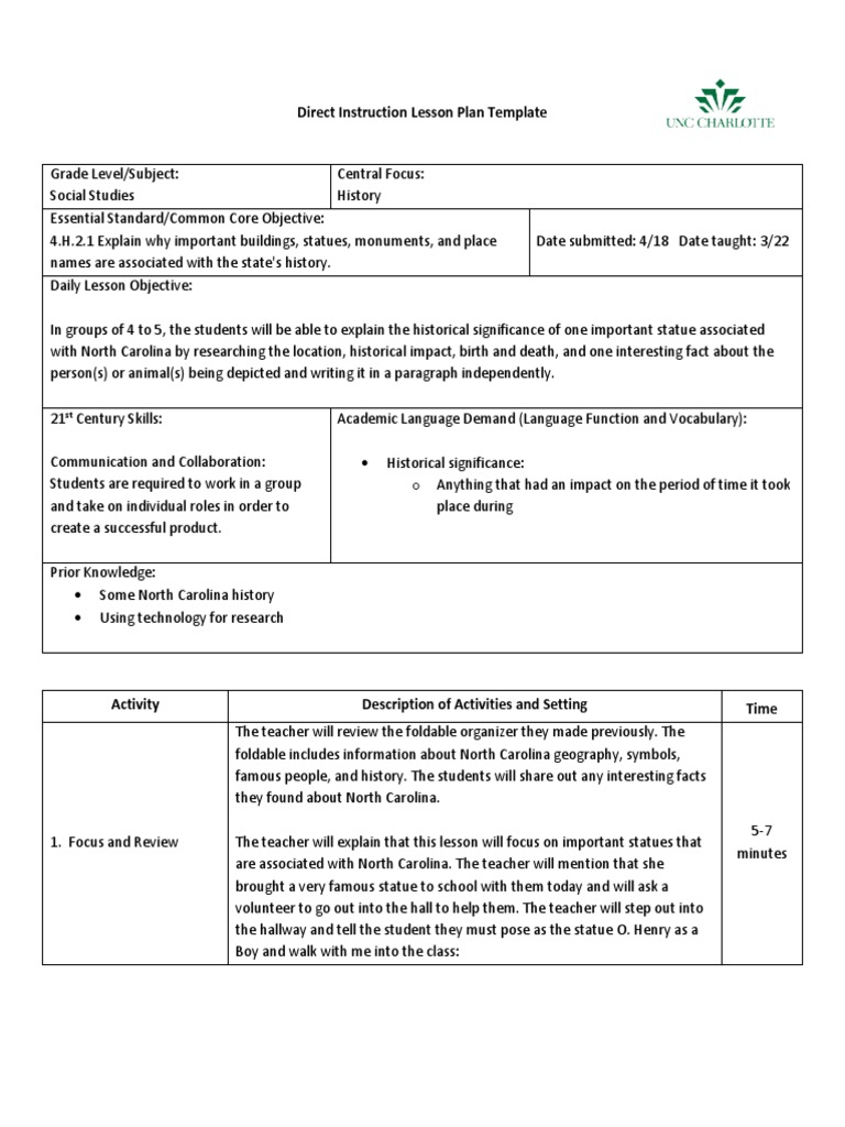 Imb Social Studies Lesson 2 | PDF | O. Henry | Lesson Plan