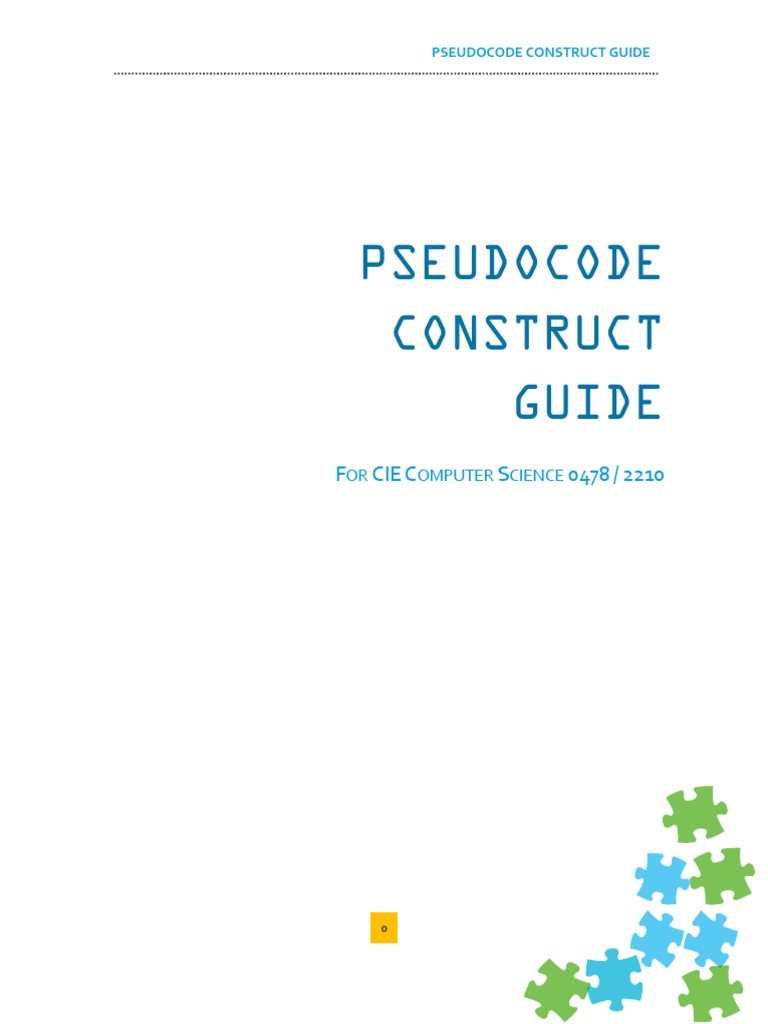 Pseudocode Guide Pdf Data Type Control Flow 5925