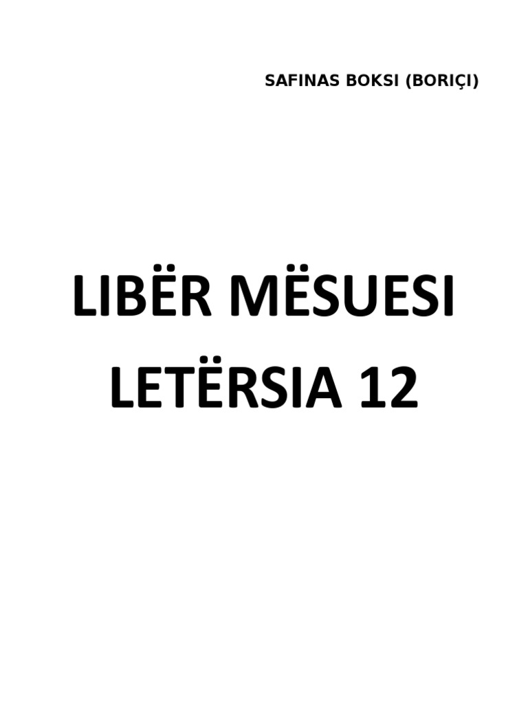 Liber Mesuesi Letersia 12 | PDF