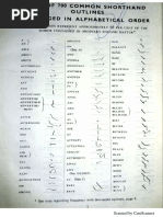 120 Most Common Pitman Shorthand Words | PDF | Shorthand | Symbols