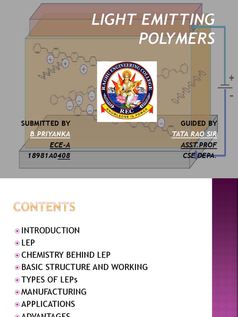 Overview of Light Emitting Polymers | PDF | Oled | Physical Chemistry