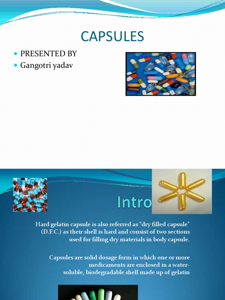 Capsule | PDF | Tablet (Pharmacy) | Nature