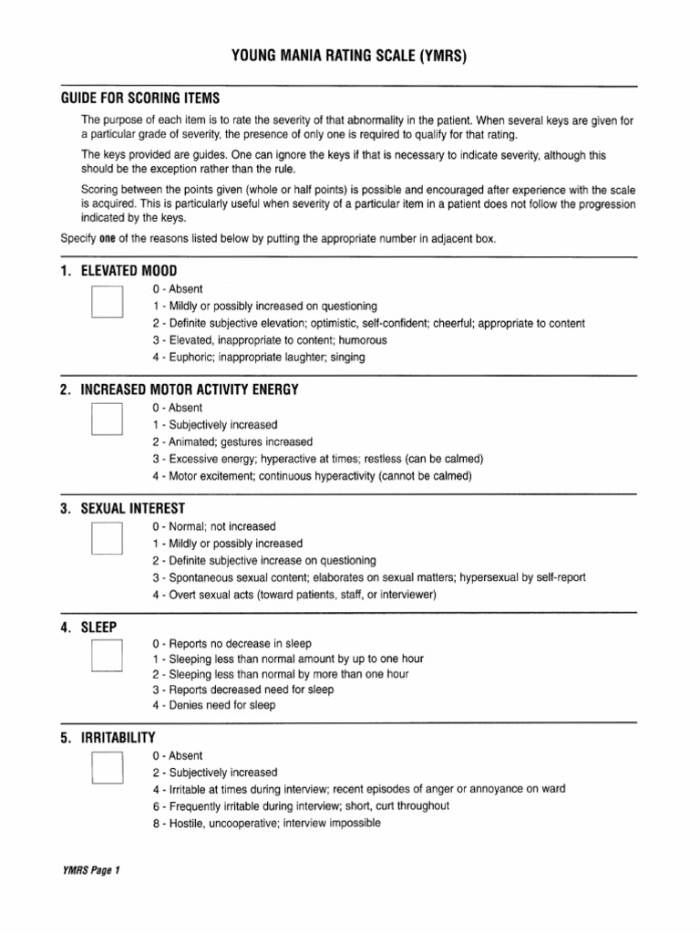 YMRS | PDF