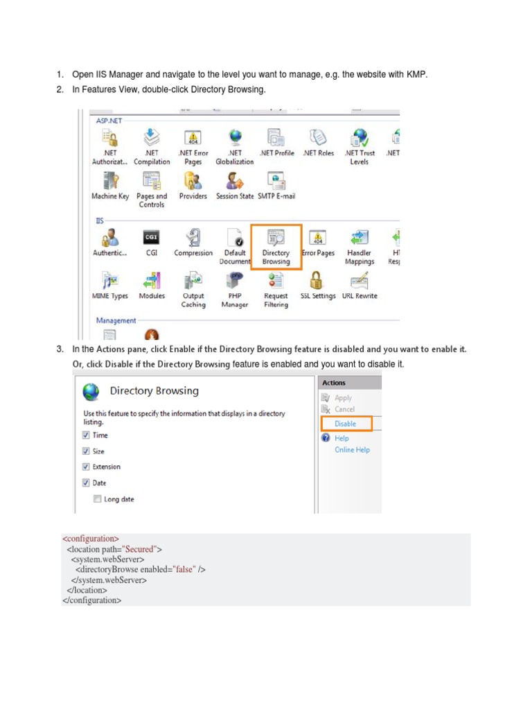 IIS Directory Browsing Setup Guide | PDF | System Software | Computing