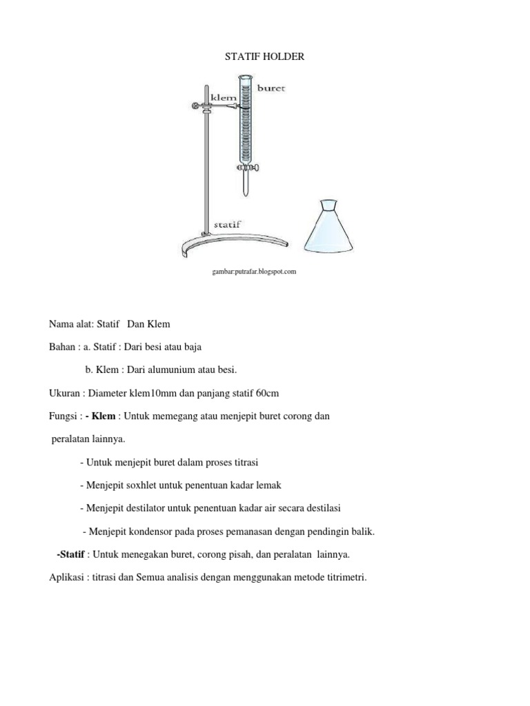 Alat Lab - Statif Holder | PDF | Griya & Taman | Sains & Matematika