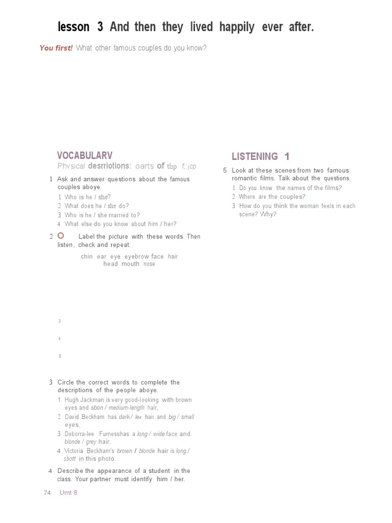 Lesson 3: and Then They Ived Happily Ever After | PDF