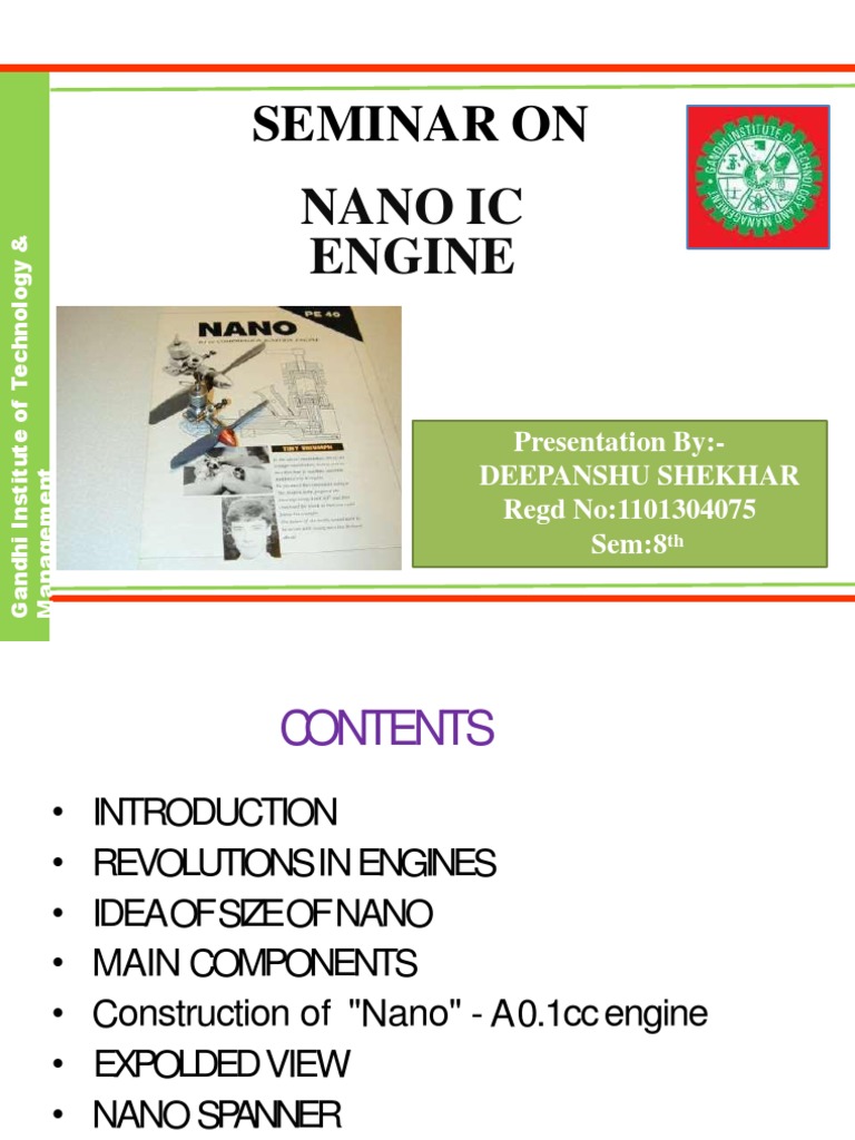 Nano Ic Engine | PDF | Internal Combustion Engine | Nanotechnology