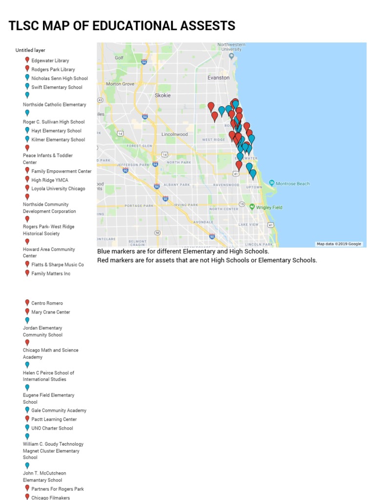 Educational Assets Map: Rogers Park | PDF | Travel | Wellness