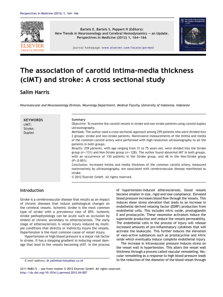 CIMT and Stroke | PDF | Stroke | Blood Vessel