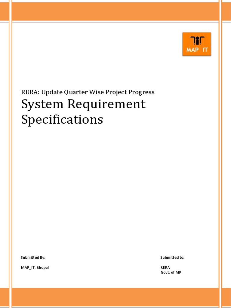 System Requirement Specifications: RERA: Update Quarter Wise Project Progress | PDF | Web ...