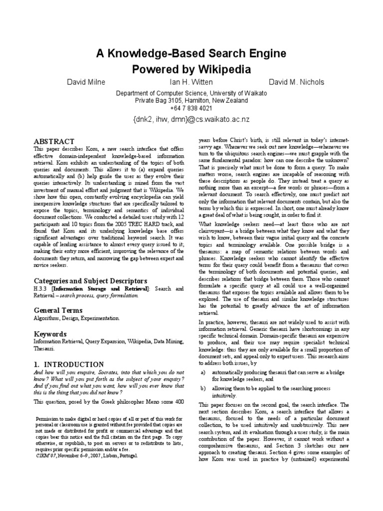 Search Engine Techniques | PDF | Information Retrieval | Expert