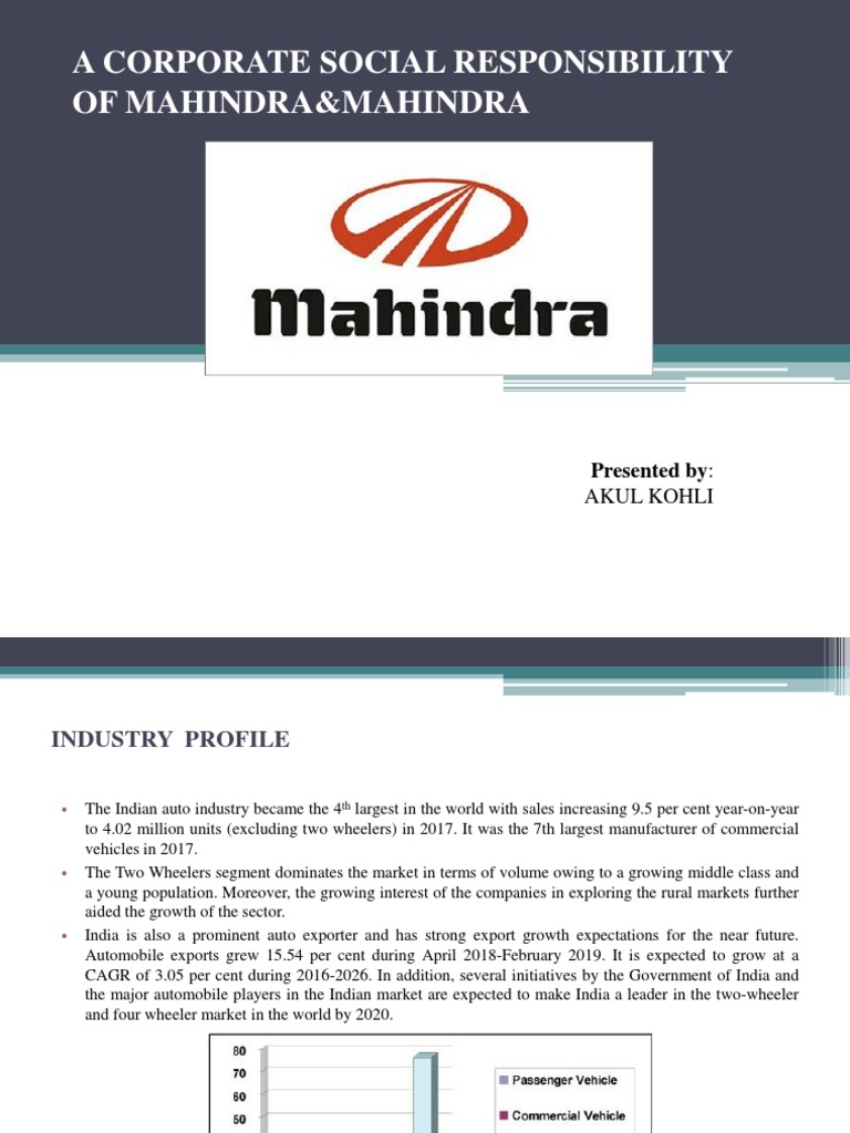 A CSR of Mahindra&Mahindra | PDF | Corporate Social Responsibility ...