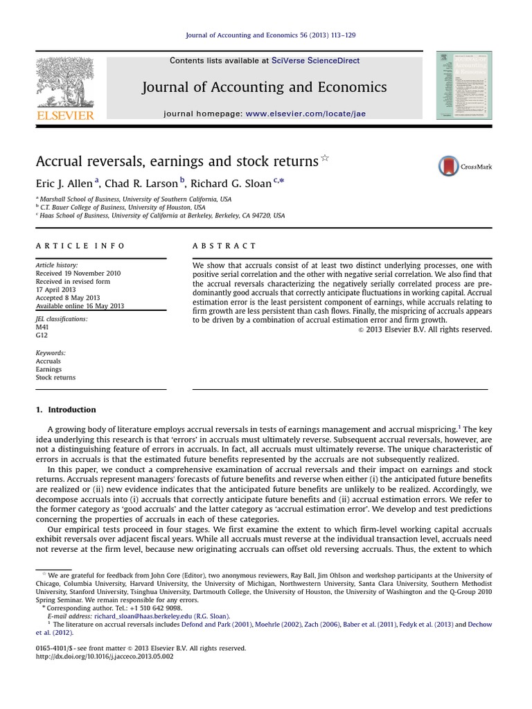 Accrual Reversals | PDF | Inventory | Correlation And Dependence