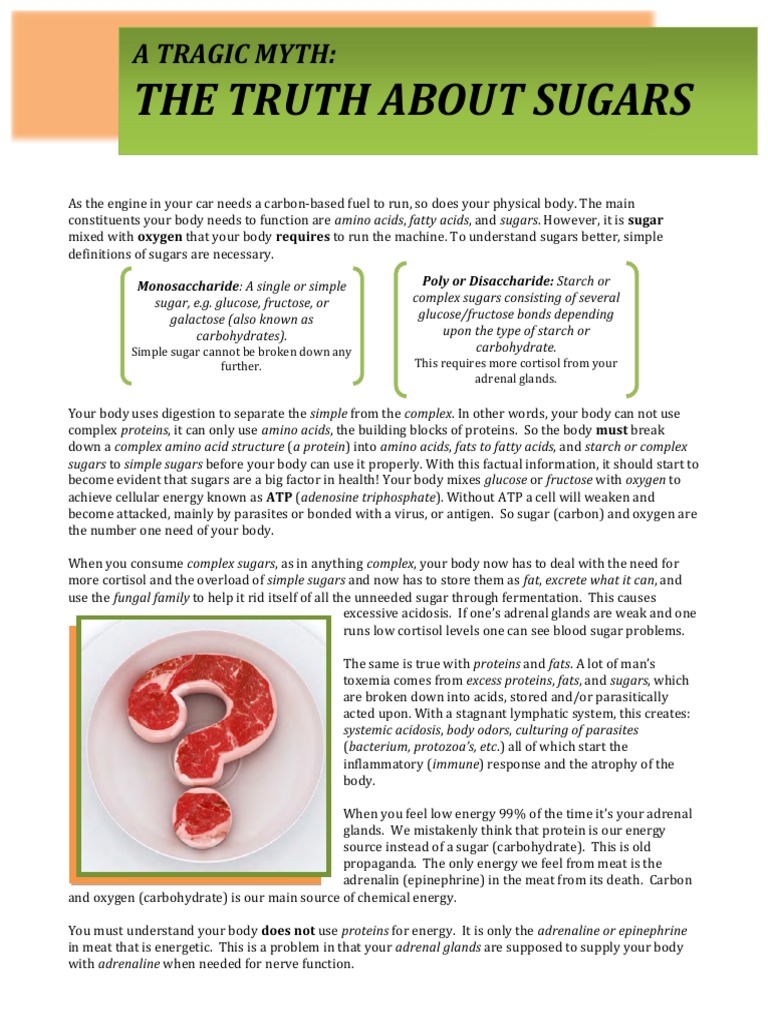 The Truth About Sugars and Health | PDF | Carbohydrates | Food And Drink