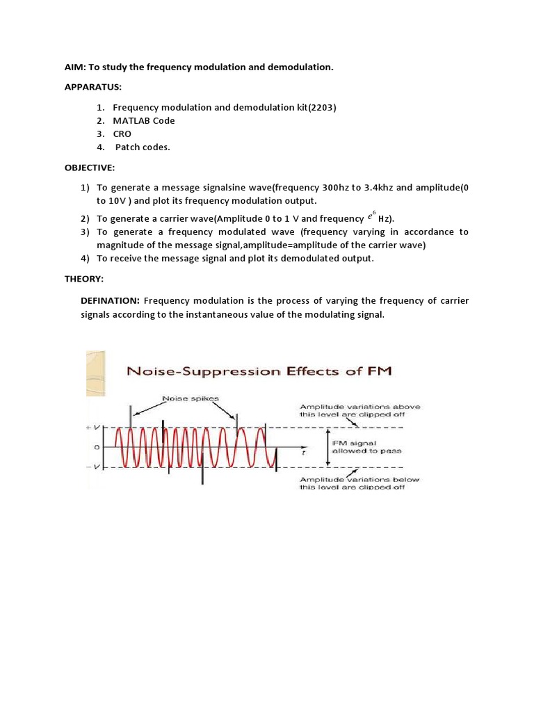 Fm Experiment Pdf Frequency Modulation Detector Radio