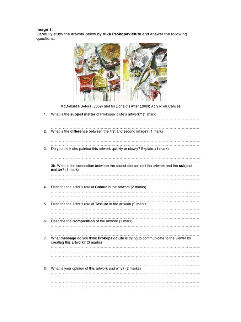 Ict - Year 8 Analysis Original | Download Free PDF | Paintings ...