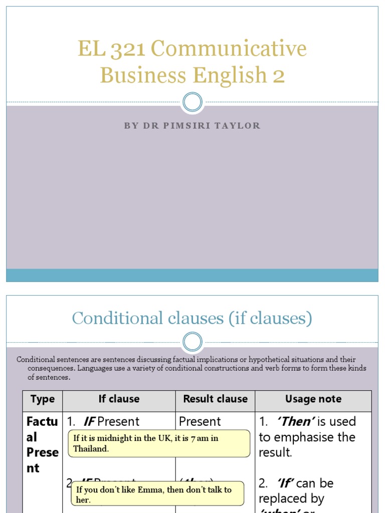 Chapter 5-Conditional Clauses Exercise | PDF | Syntax | Linguistics