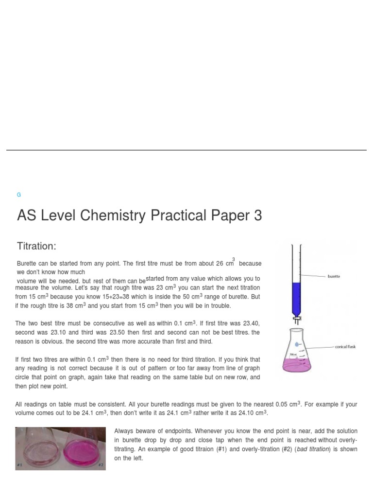 As Level Chemistry Practical Paper 3 - GCE Guide | PDF | Aldehyde ...