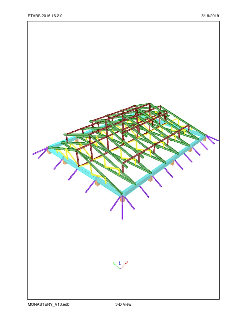 3D Roof Design in ETABS 2016 | PDF