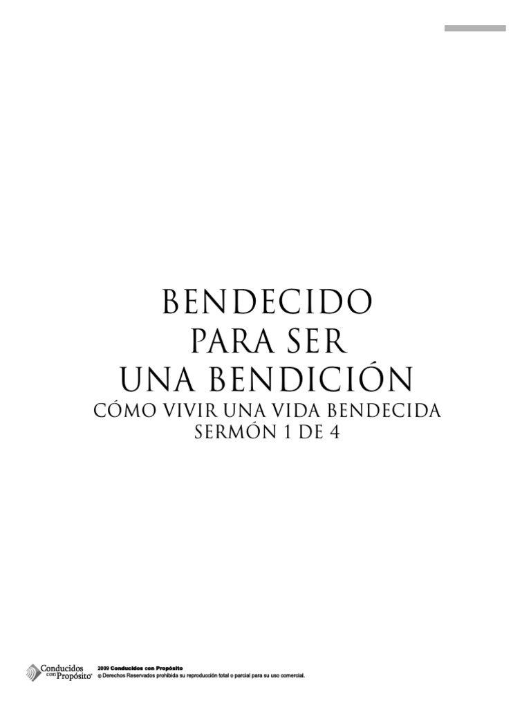 Bendecido para Ser una Bendición | PDF | Bendición | eucaristía