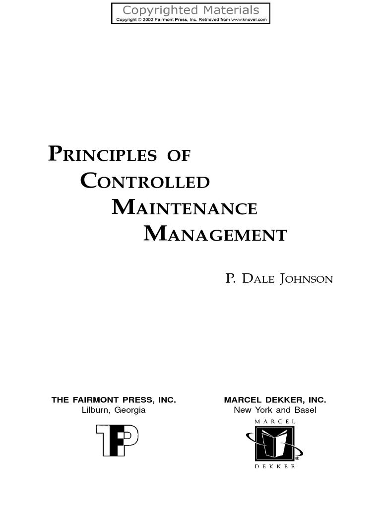 Principles of Controlled Maintenance Management | PDF | Inventory ...