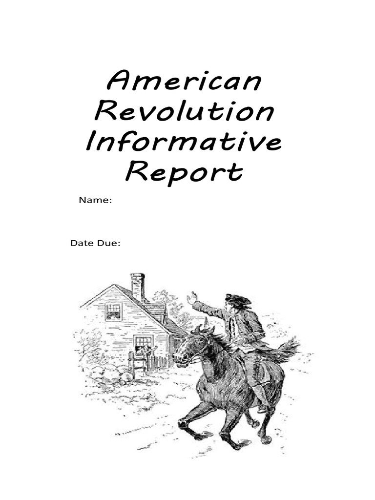 American Revolution Report Guide | PDF