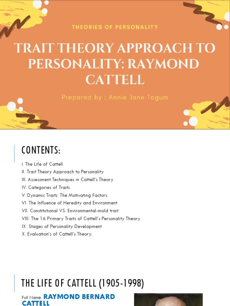 Cattell's Personality Theory Guide | PDF | Personality Psychology ...