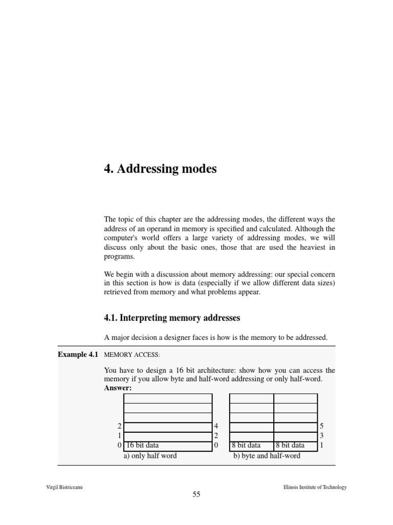 Addressing Modes: 4.1. Interpreting Memory Addresses | PDF | Array Data ...