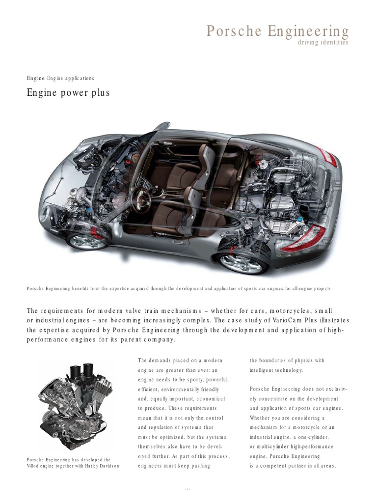 VarioCam Plus: Porsche Engine Innovation | PDF | Engines | Systems ...